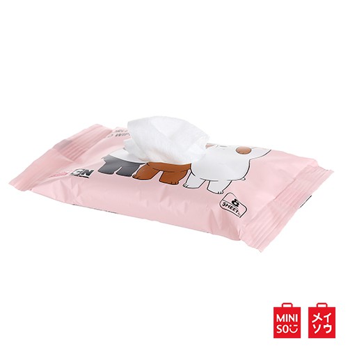 MINISO Wet Tissue Paper We Bare Bears Toilet (8sheets x 10pack ...
