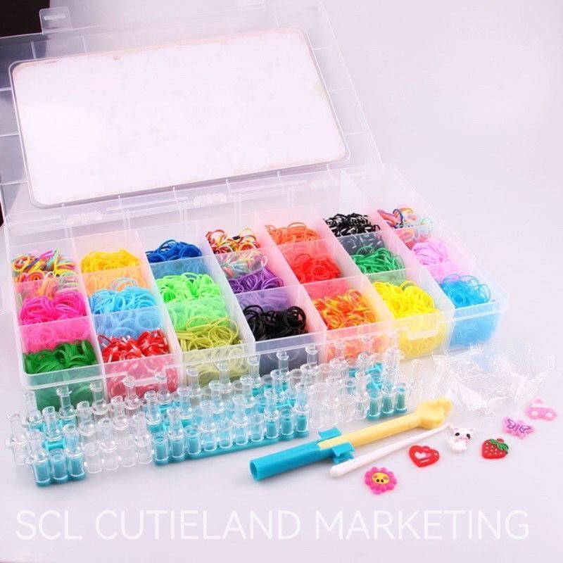 DIY - Family Game Rainbow Loom Band Set Loom Band Storage Box Tali ...