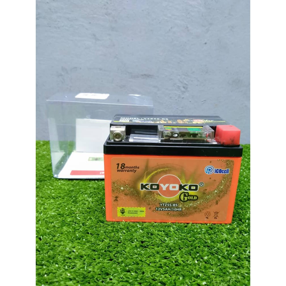 BATTERY KOYOKO PICOCEL YTZ5S-BS GOLD 100% ORIGINAL | Shopee Malaysia