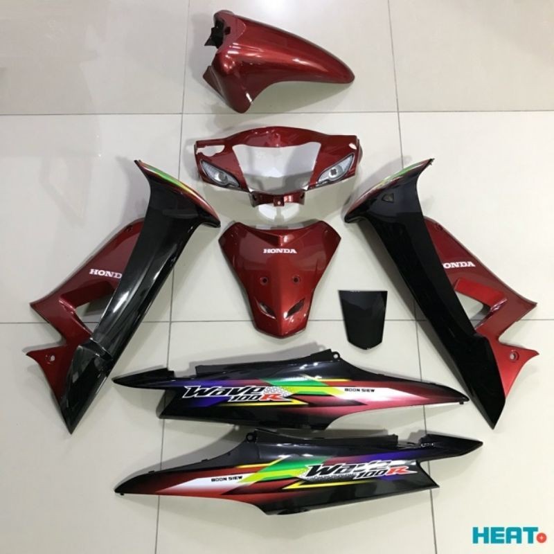 Body Cover Honda Wave100 R Dics /No Dics Cover Set Free Sticker (Siap ...