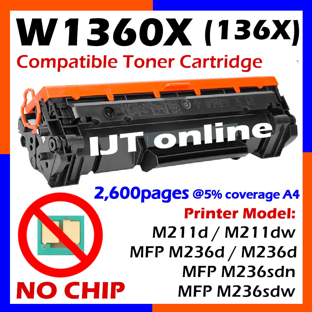 Laser Toner Compatible to HP W1360A W1360X 136A 136X For HP LaserJet ...