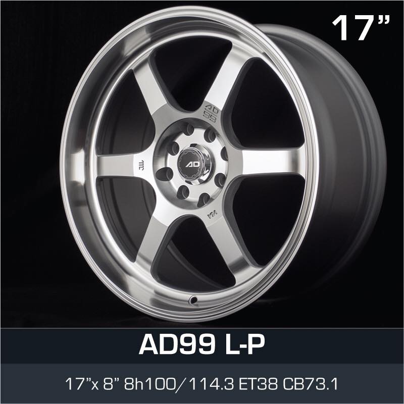 AD 17 inch 8JJ 4X100 4X114.3 ET38 ORI CAR SPORT RIMS WHEELS AD99 ...