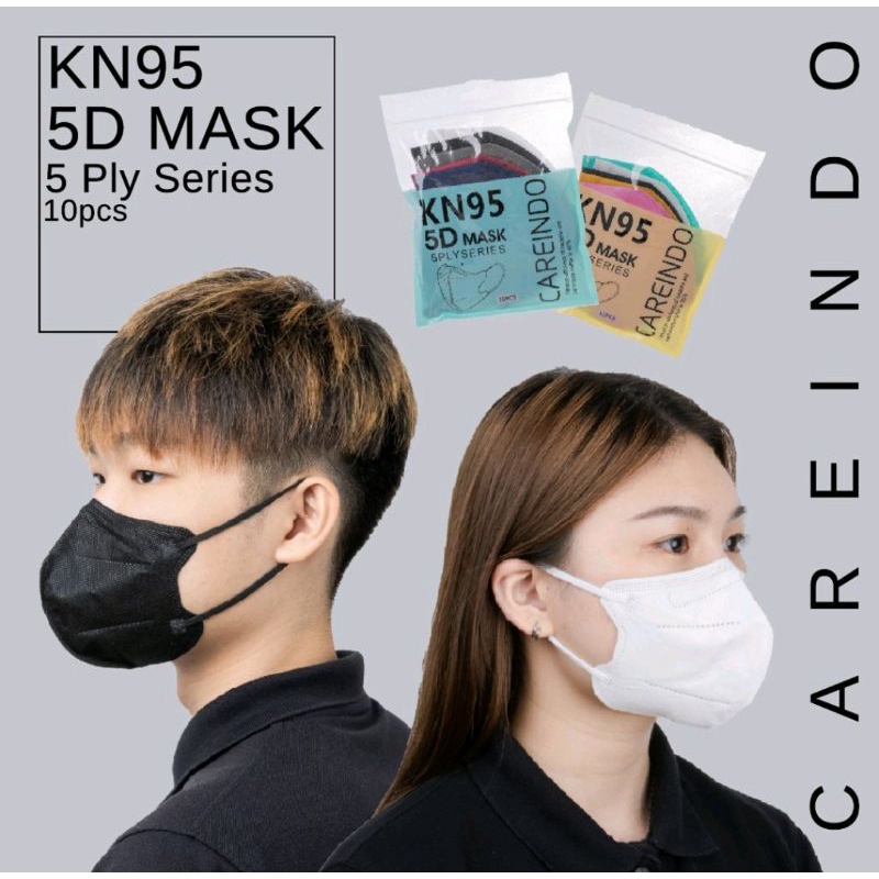 【Ship From KL】CAREIDO 5D KN95 MASK 5 LAYERS PROTECTION KN95 FACE MASK 10PCS KN95 10片装 5D成人防护口罩 ...
