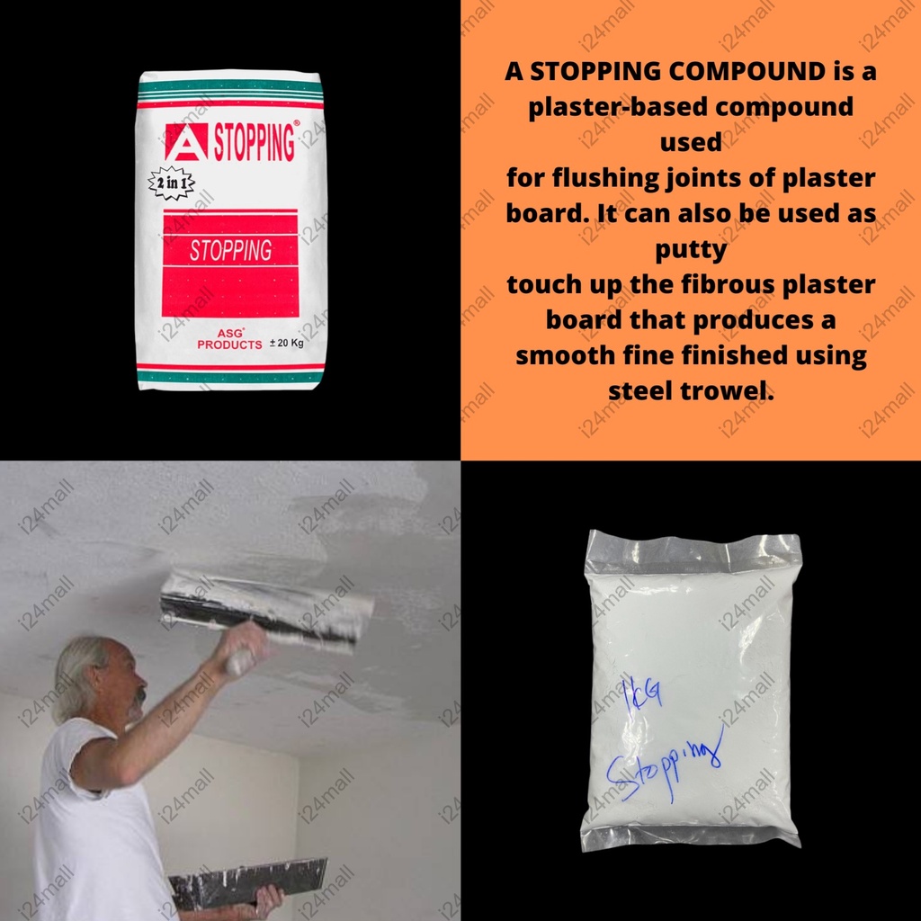 [1KG] Pack ASG Stopping Compound / Simen Plaster / Ceiling Wall Repair ...