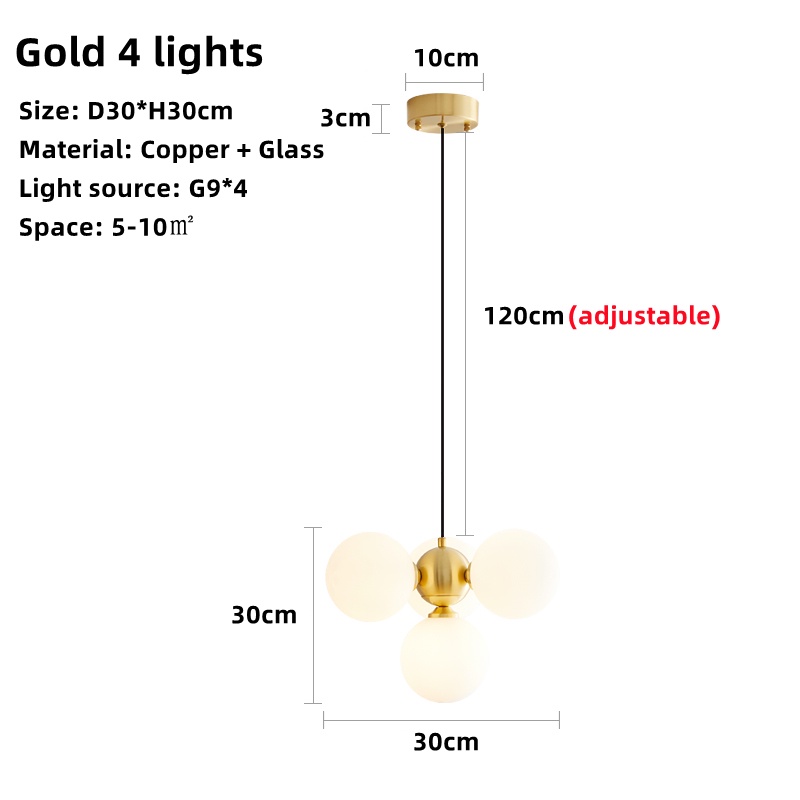 SUNMEIYI Modern Restaurant Bar Pendant Lights For Dining Table Glass ...