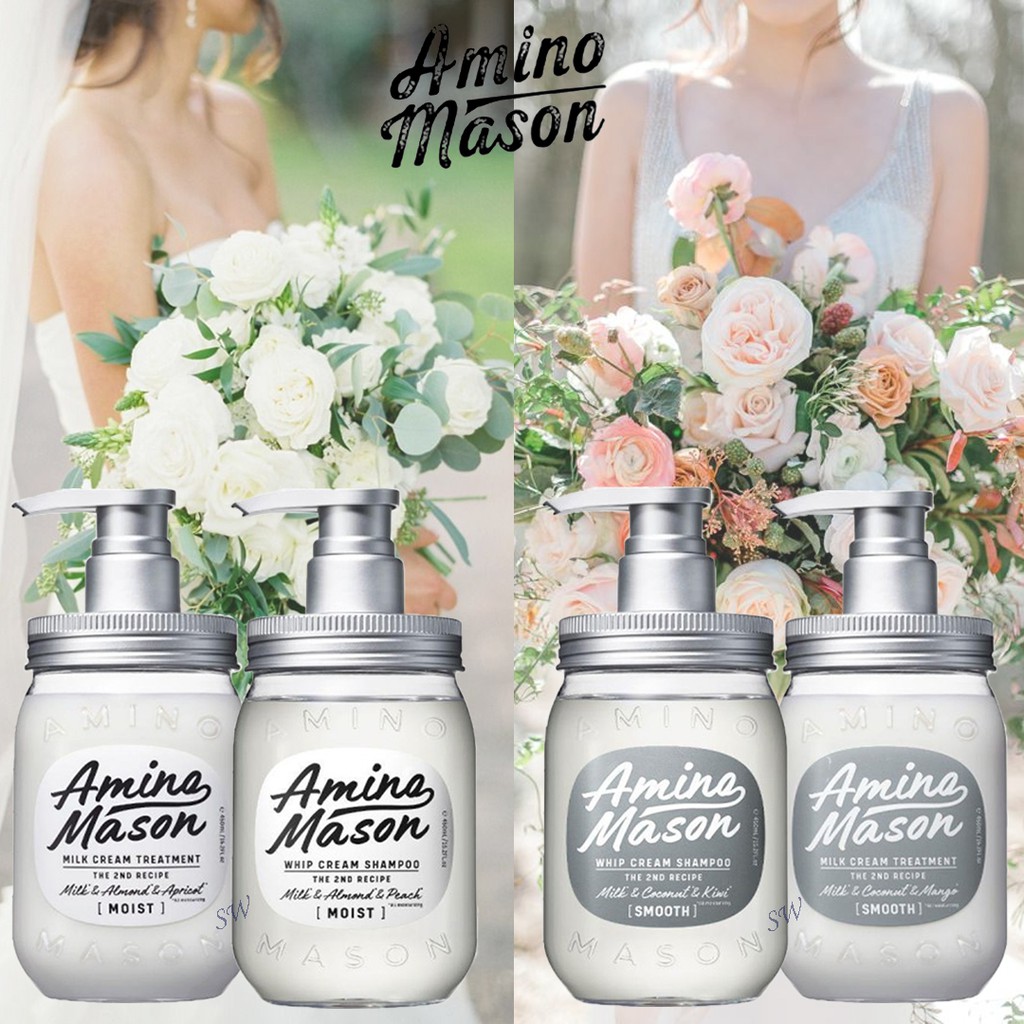 *100% Authentic* Amino Mason Moist / Smooth Shampoo / Treatment [450ml ...