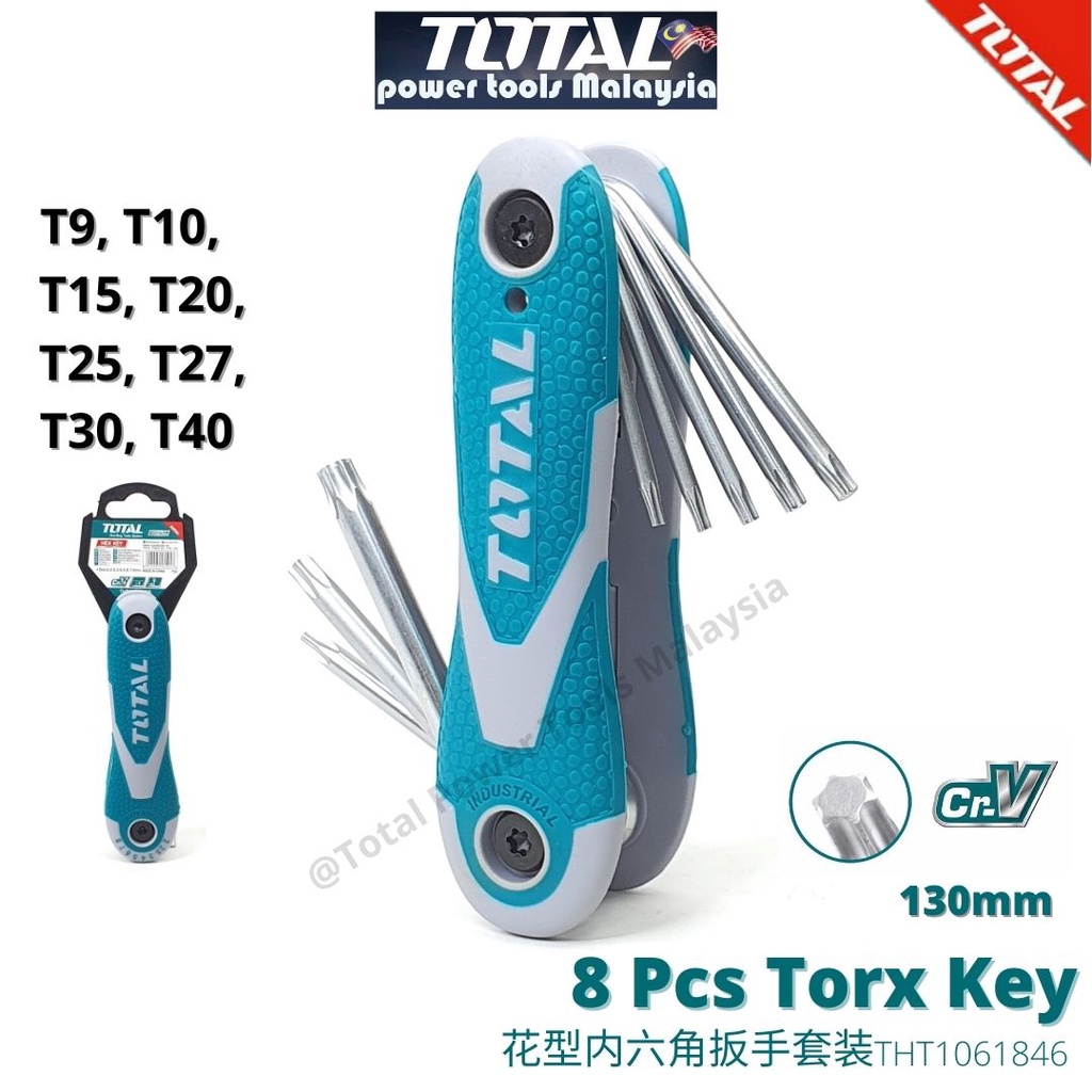 TOTAL 8 Pcs Torx Allen Key Set 8件套花型内六角扳手套装 - THT1061846 | Shopee Malaysia
