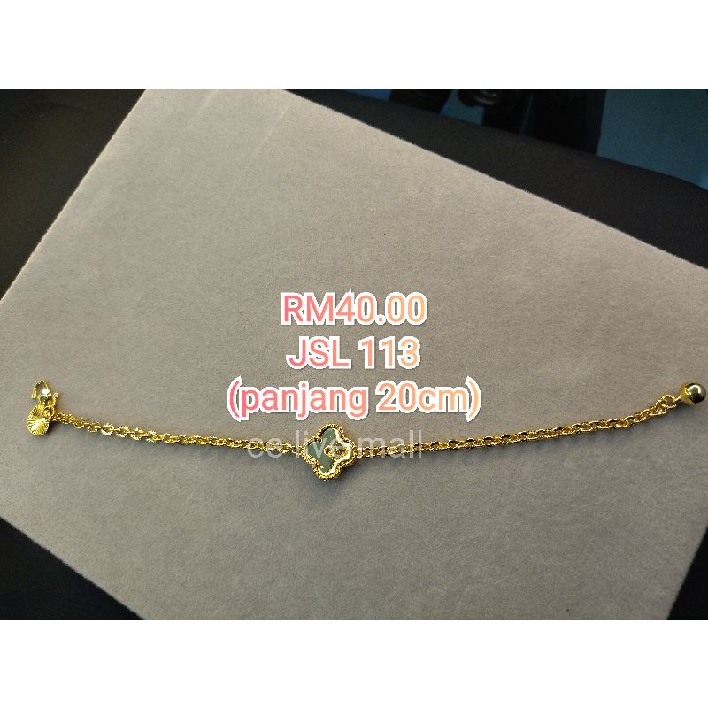 Gelang Tangan Bunga Clover 💎🌹 | Shopee Malaysia