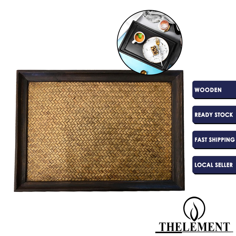 Dulang Hantaran Anyaman Mengkuang Dulang Raya Wooden Tray Ready Stock ...