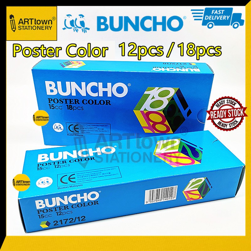 Poster Color Buncho 15 cc (12/18 colors) Ready Stock | Shopee Malaysia