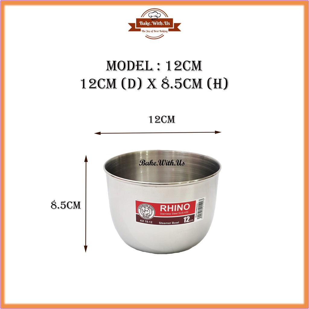 Stainless Steel Mixing Bowl Bakeware Flour Basin Salad Bowl Steamer ...