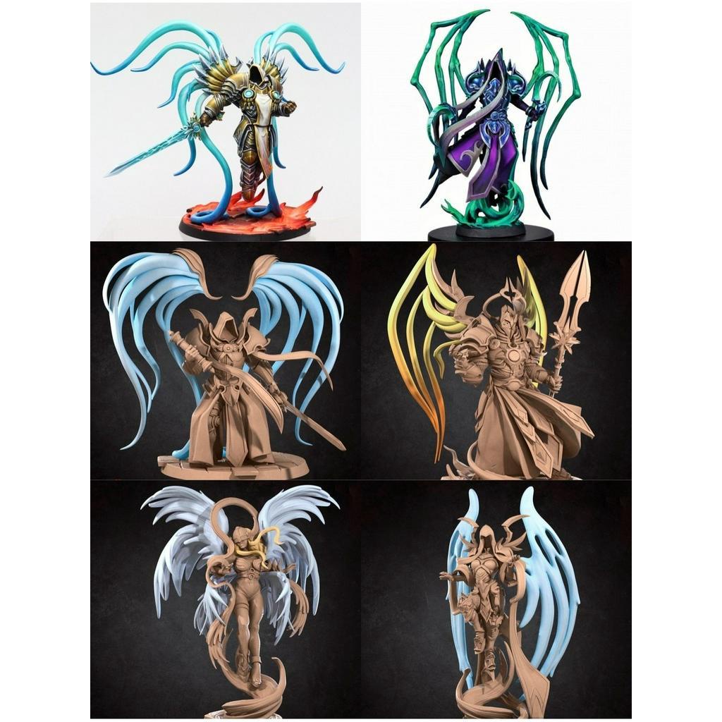 00101070- God of Darkness Angel 1/35 Pen Painted White Model Board Game ...