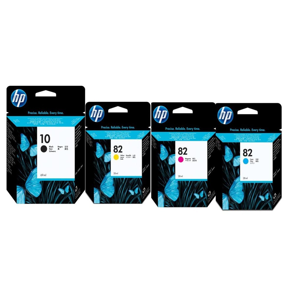 Expired Stock HP Cartridge 10 82 (Genuine) 10 Black C4844A , 82 Cyan ...