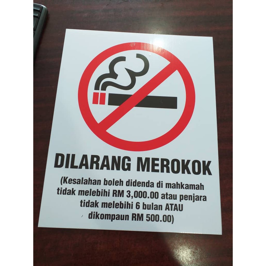 Signboard Dilarang Merokok | Shopee Malaysia