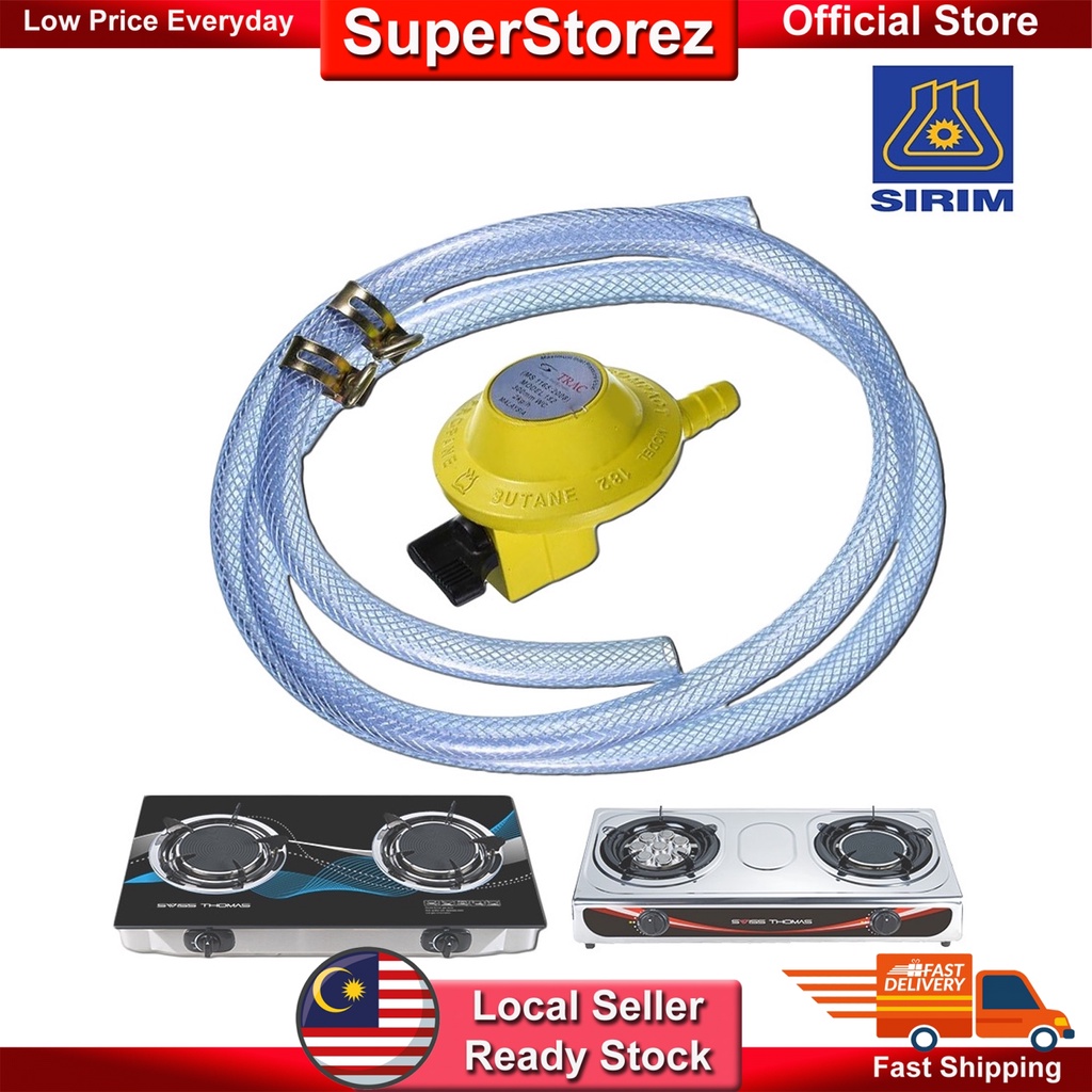 SuperStorez Low Pressure LPG Gas Regulator Set with 1.5M Hose 2 Hose ...