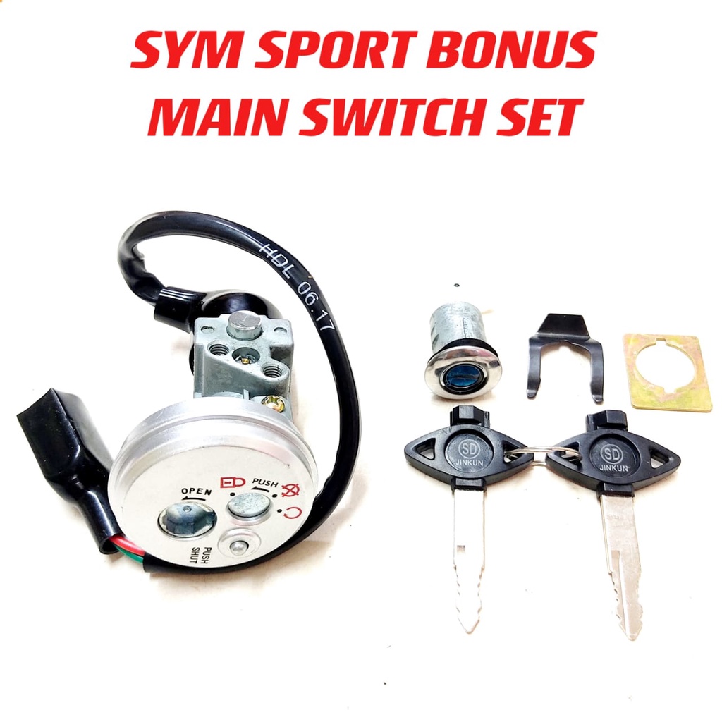 SYM SPORT BONUS Main Switch Set Key Set Suis Kunci Set SPORT BONUS ...