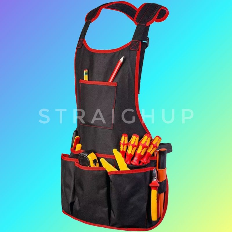 Electrician's Apron - Multifunctional Electrical Tool Bag - Tool Sling ...