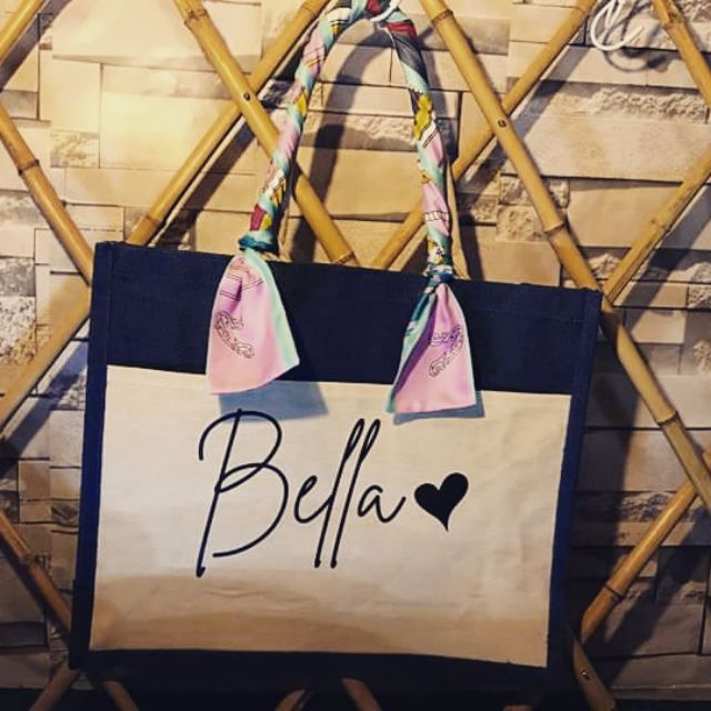 🔥TOTE BAG VIRAL 🔥 FREE STAMPING - TULIS NAMA & JENAMA SENDIRI | Shopee ...