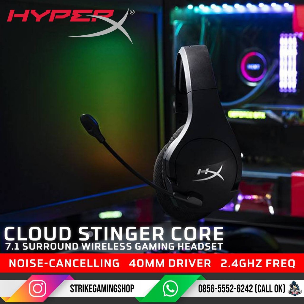 Hyper X Cloud Stinger Core 7.1 Surround Wireless Gaming Headset | Shopee Malaysia