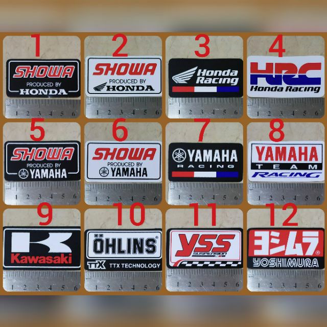 Car Sticker Size 3.5x6.5cm. jdm YSS Showa Honda Yamaha HRC | Shopee ...