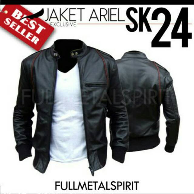 MERAH Garut RED ARIEL LIS SEMI LEATHER JACKET | Shopee Malaysia