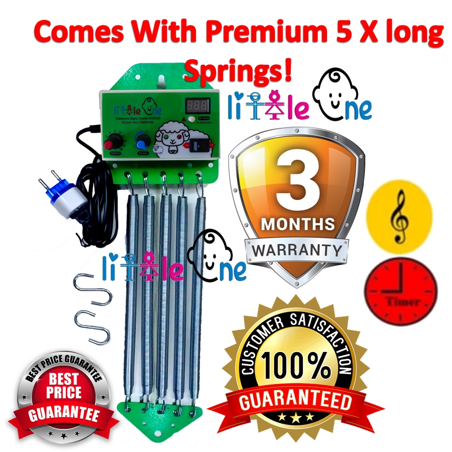 🎉🔥RAYA SALES🎉🔥Little One Baby Electronic Baby Cradle With Timer With ...