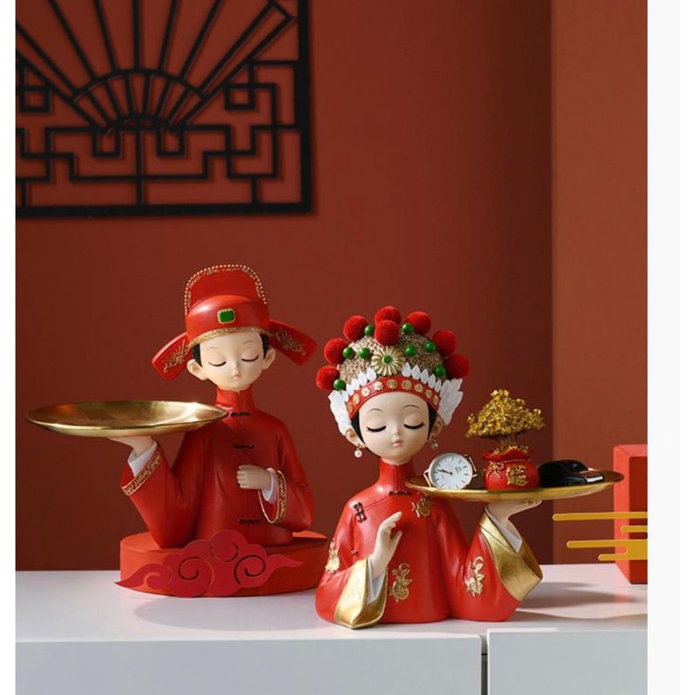 Wedding SET Bridal Statue Display/Chinese Wedding Decorations/Couple ...