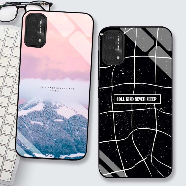 Newest High Quality Tempered Glass Back Case for OPPO A54, A55, A74 ...