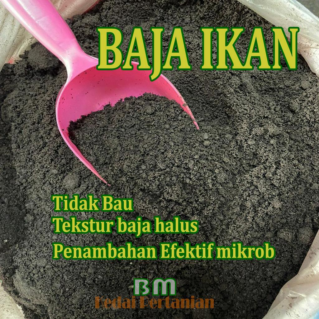 (1kg) Baja Ikan + Asid Humik/ 100% Organik / Fish Meal + Humic Acid ...