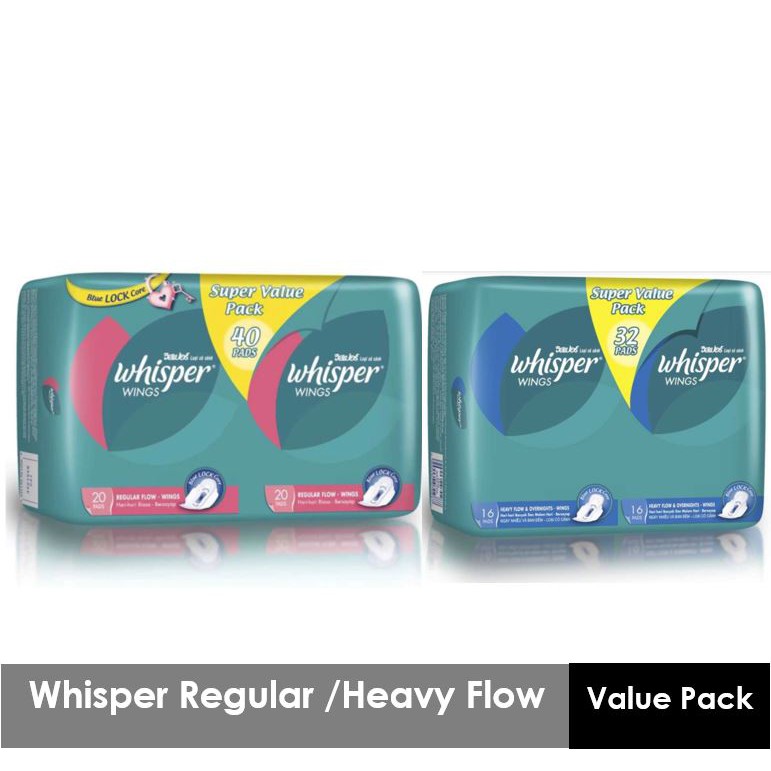 Whisper Regular / Heavy Flow Wing Super Value Pack | Shopee Malaysia