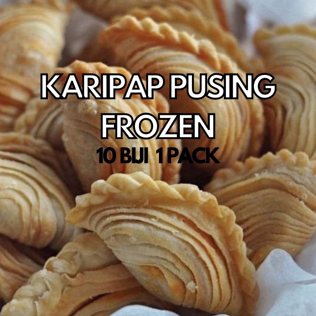 Kuih Frozen KARIPAP PUSING - DAGING/AYAM/KENTANG | 10 pcs | Shopee Malaysia