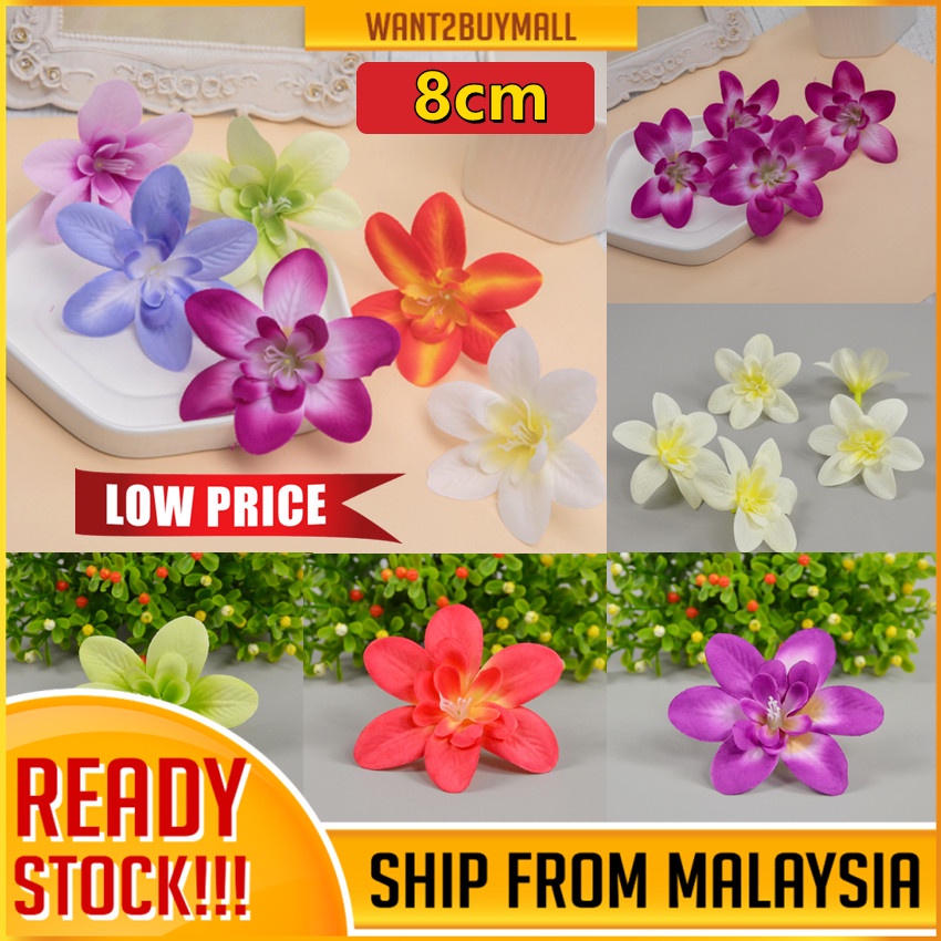 🇲🇾 1pcs Orchid Pulp Head Artificial Rose Flower Home Wall Wedding Party ...