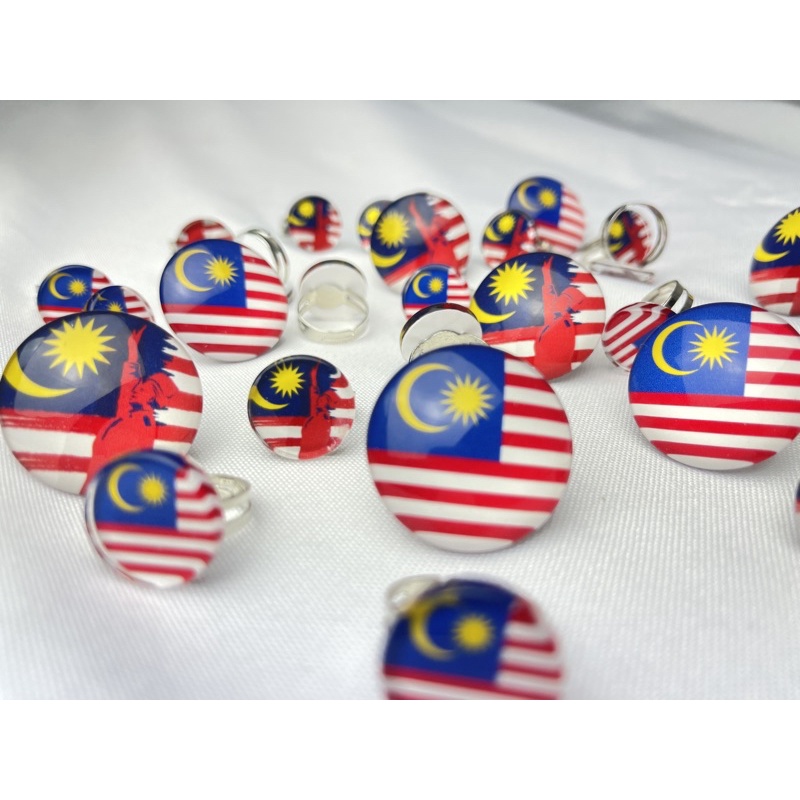 Ring Tudung Merdeka Hari Kebangsaan Ring Brooch Bendera Malaysia Flag ...