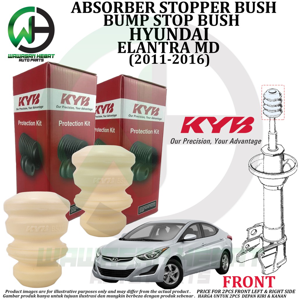 Hyundai Elantra MD Front Absorber Bump Stop Kit Bush Stopper KYB KAYABA ...
