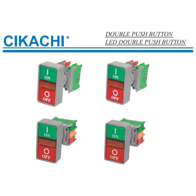 CKC CIKACHI Double Push Button and Led Double Push Button Type DPB-22 ...