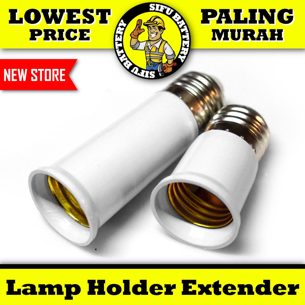 E27 to E27 Light Bulb Base Extender Adaptor E27 Male E27 Female LED ...