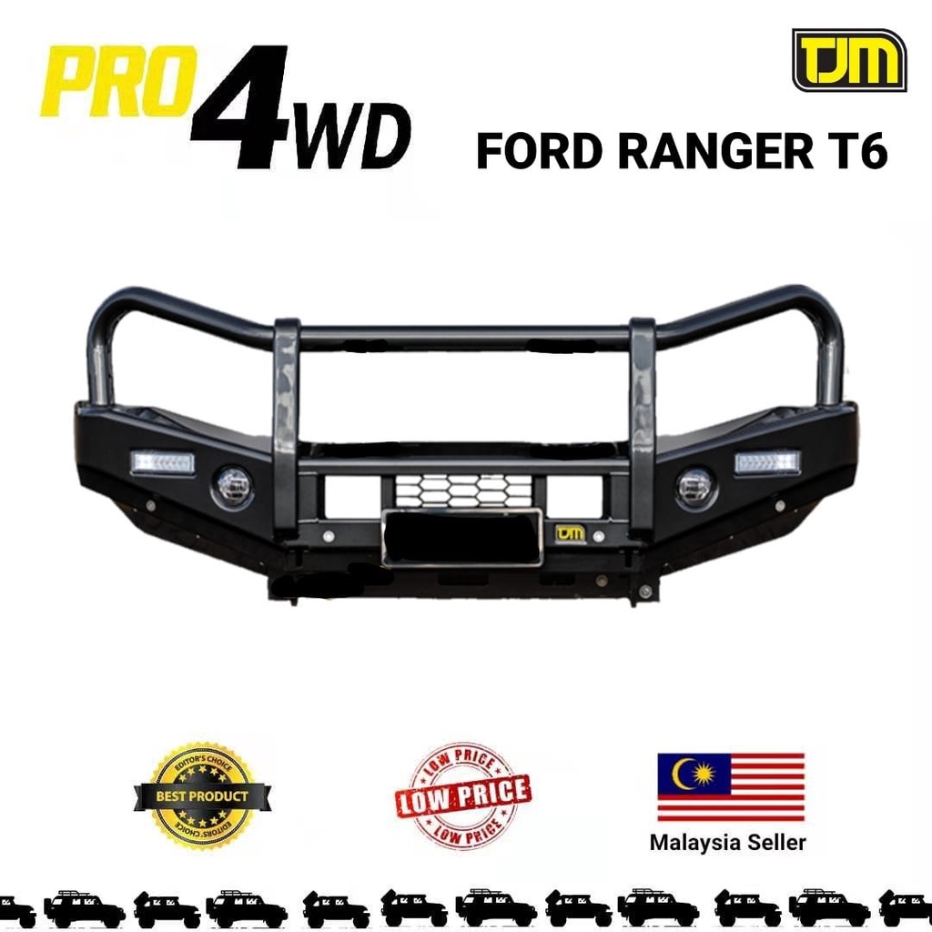 TJM FORD RANGER T6 OUTBACK BULL BAR BLACK STEEL | Shopee Malaysia