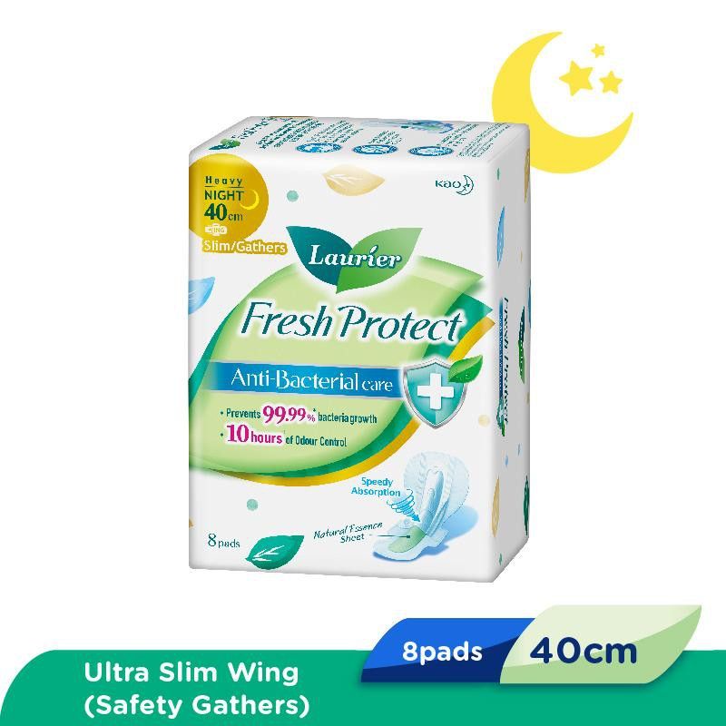 LAURIER Fresh Protect Gather (40cm x 8s) | Shopee Malaysia