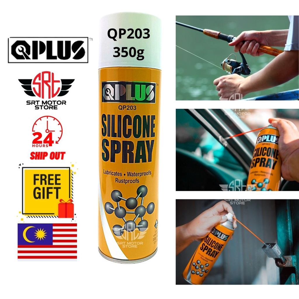 QPLUS QP203 Silicone Spray Lubricant 350g Silicon for Rubber Machine ...