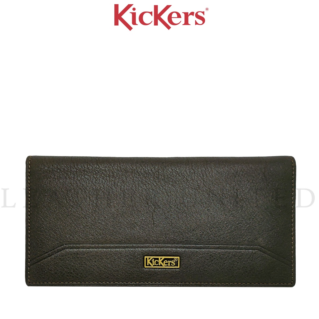 Kickers Genuine Top Grain Leather Copper Iconic Logo Long Wallet With ...