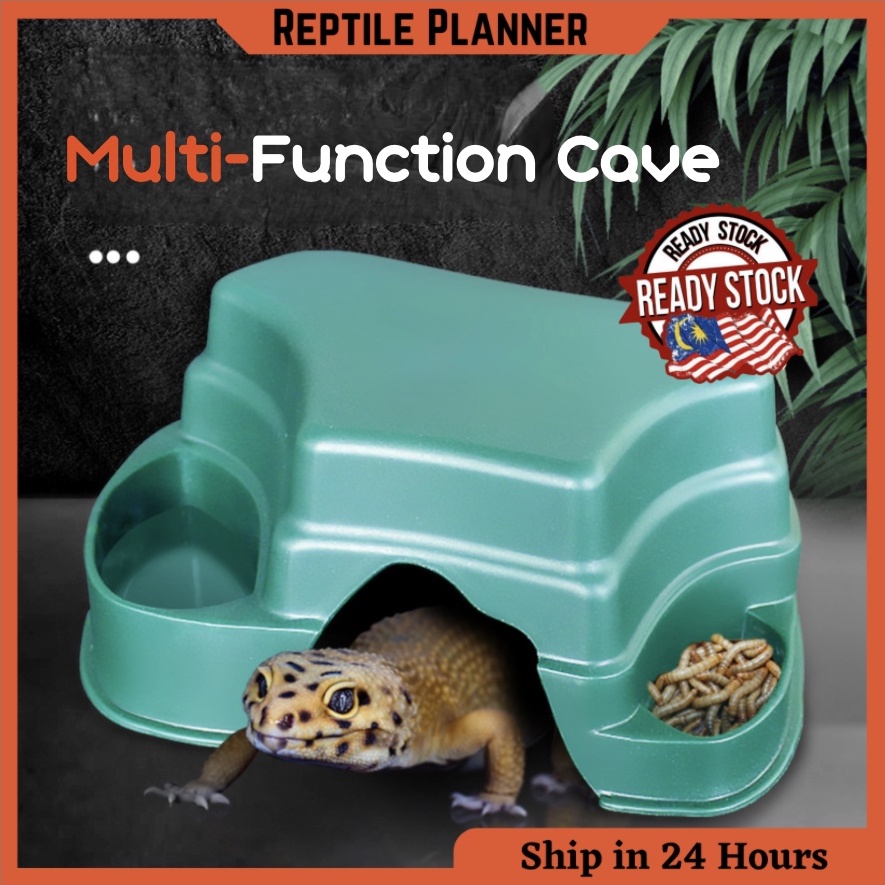 Reptile Hideout Box Small Animal Hide Cave for Snakes Lizards Leopard ...