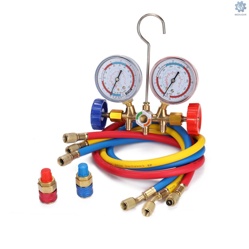 R410a manifold gauge Air Conditioning Refrigeration Copper Double Meter ...