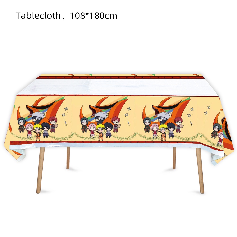 Naruto Cartoon Birthday Party Theme Set Paper Plate Pull Flag Strip ...