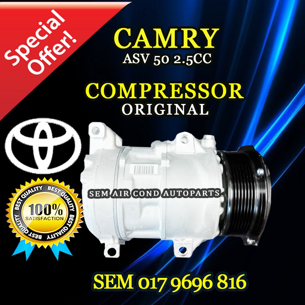 TOYOTA CAMRY ASV50 2.5CC ORIGINAL DENSO ND 7PK 7SEU17C COMPRESSOR ...