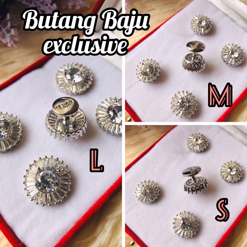 FREE BOX EXCLUSIVE : BUTANG BAJU MELAYU CRYSTALWHITE | Shopee Malaysia