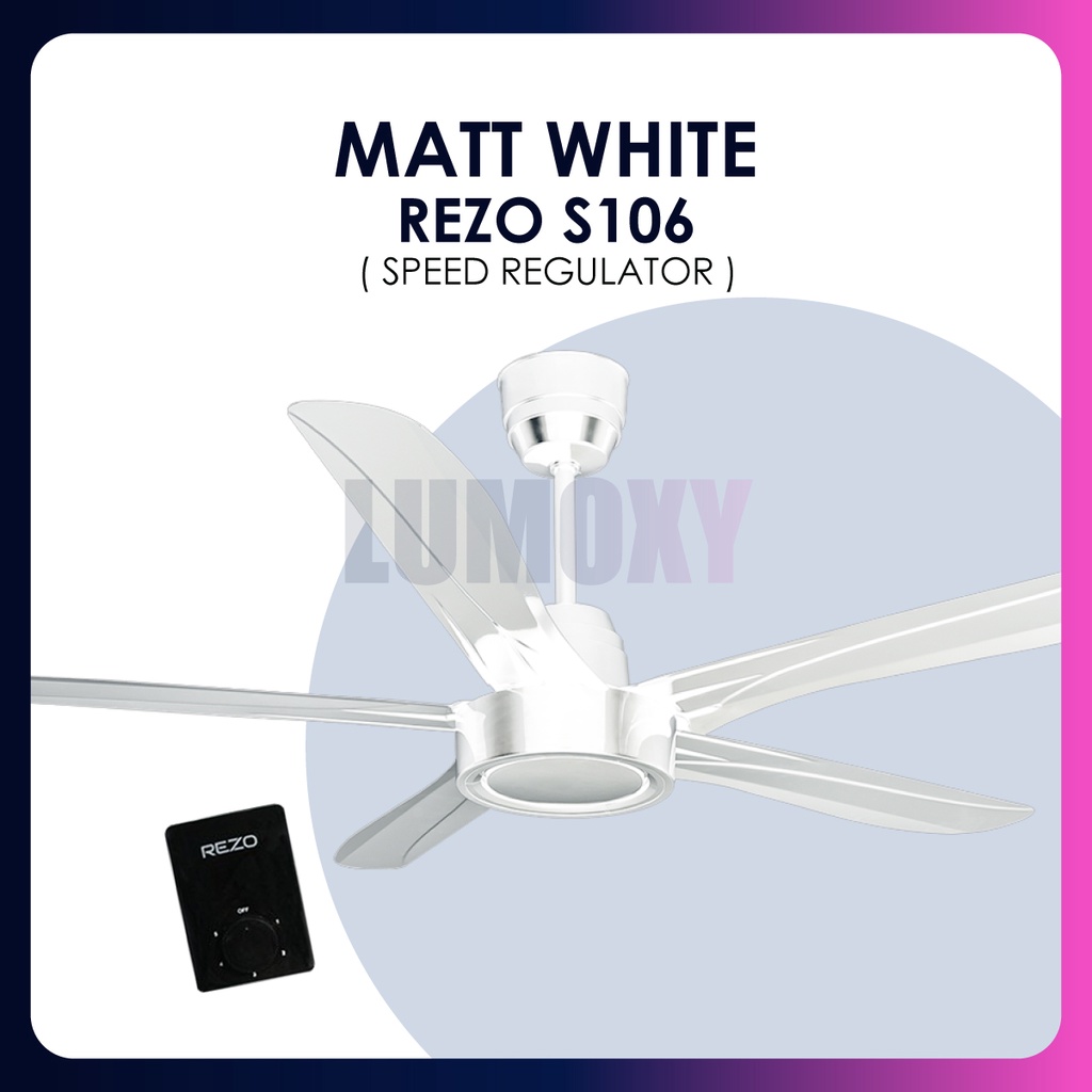 LMY_ SIRIM REZO Fan VENTUS MY56 Ceiling 56" AC Motor Remote Control 5 ...