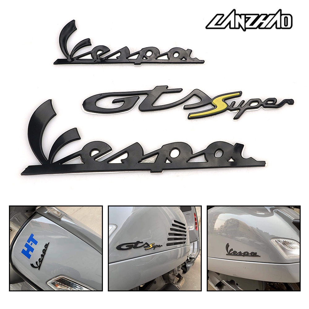 for VESPA GTS Super 300 250 Motorcycle Emblem 3m Stickers Kit 3 Pcs ...