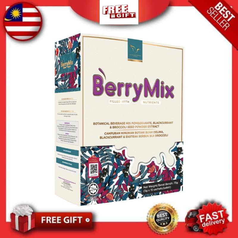 BerryMix TDC Holdings, Berry Mix ekstrak Anggur, Brokoli & Delima 15 ...