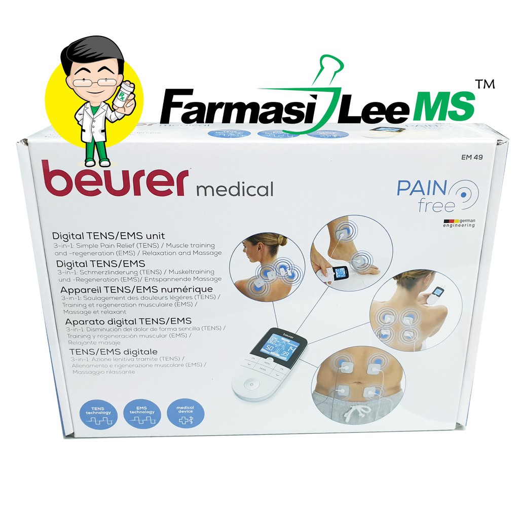 New Beurer EM49 Digital TENS EMS Unit (3 in 1) 5 years warranty ...