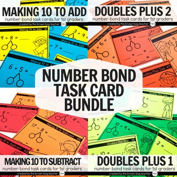 Printable* Number Bond Task Card Bundle: Make 10 to Add/Subtract ...